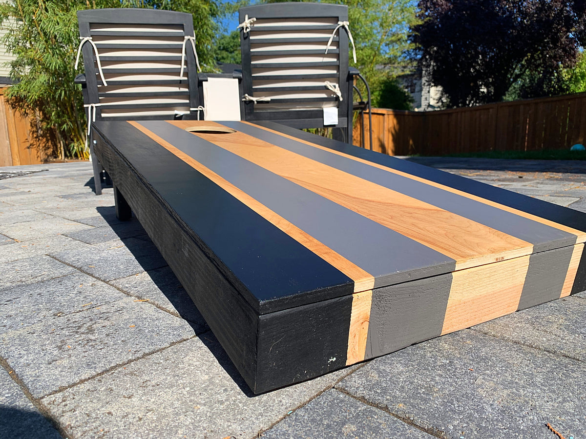 Cornhole Set - Stripes – Ditch Boring. Valhalla Wood Forge
